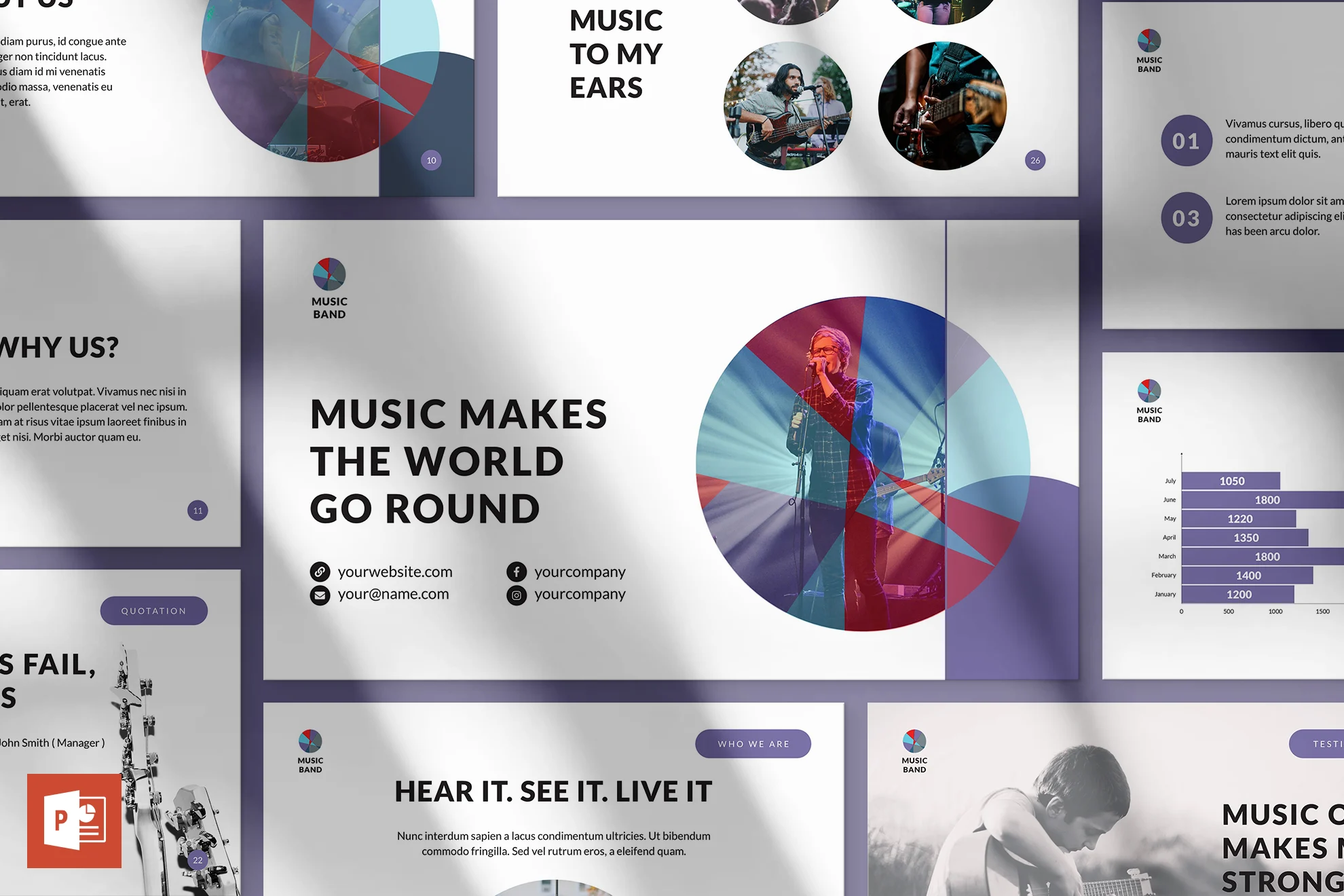 Music Band PowerPoint Presentation Template | عالمكم