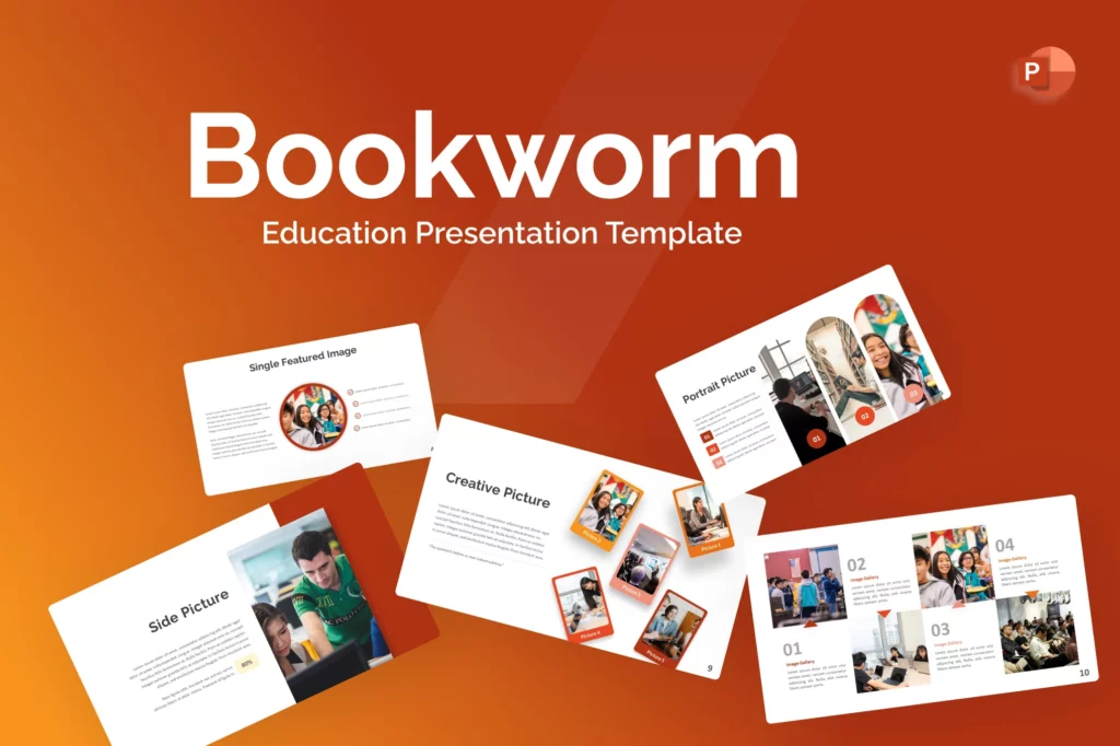 Bookworm Education PowerPoint Template | عالمكم
