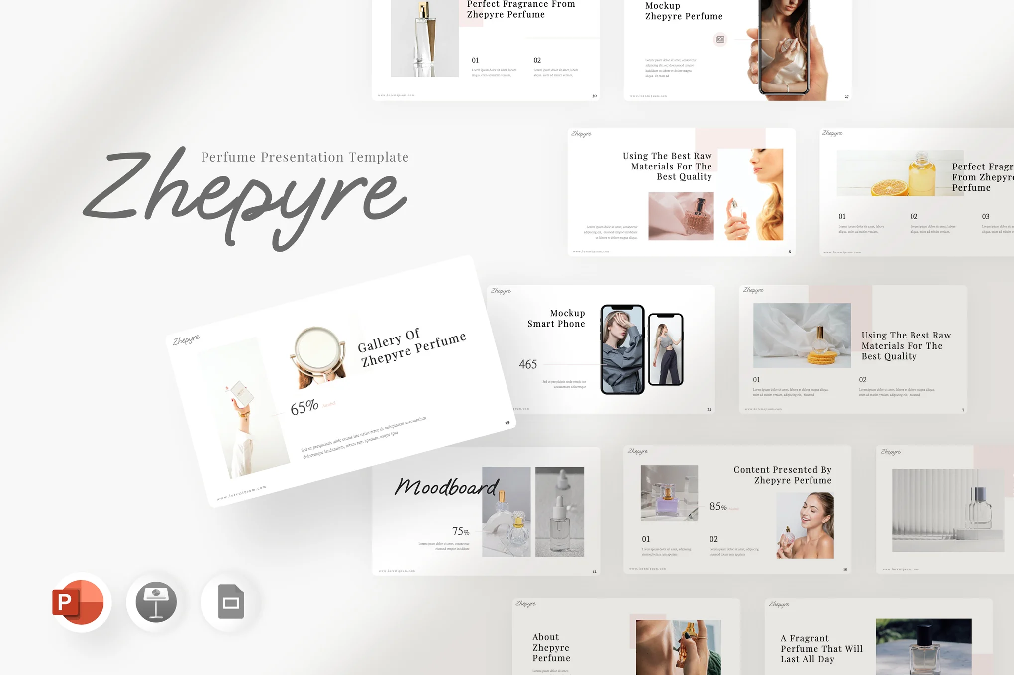 Zhepyre - Perfume Powerpoint Template | عالمكم