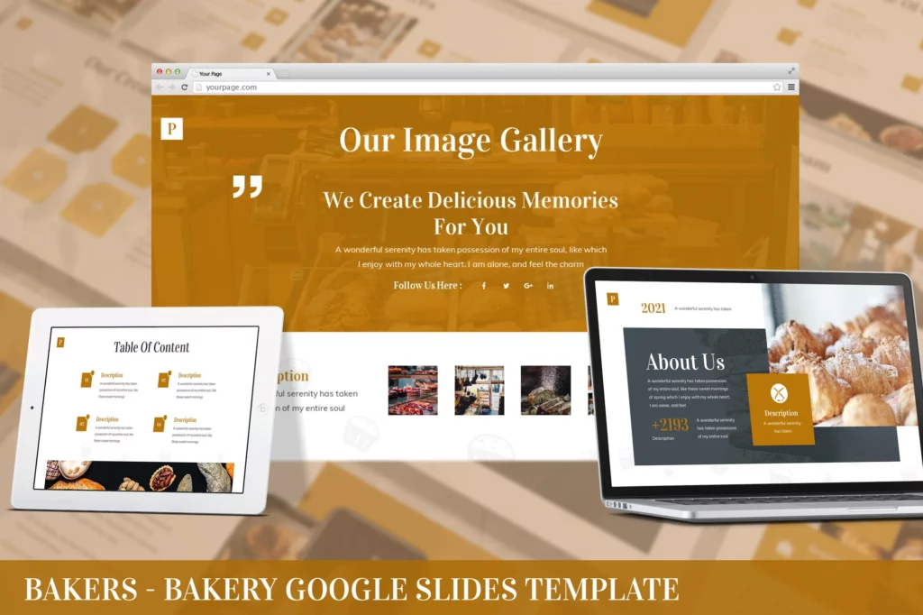 Bakers - Bakery Google Slides Template | عالمكم