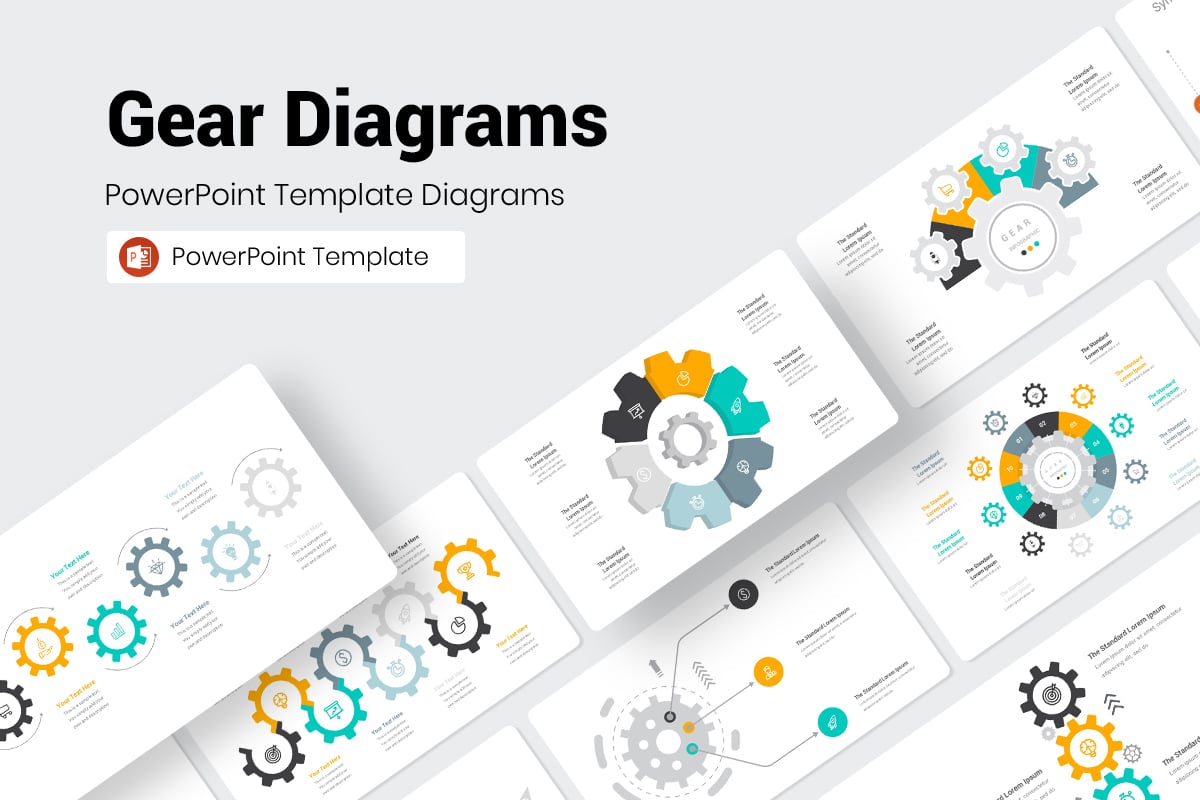 Gear Diagrams PowerPoint Presentation Template | عالمكم