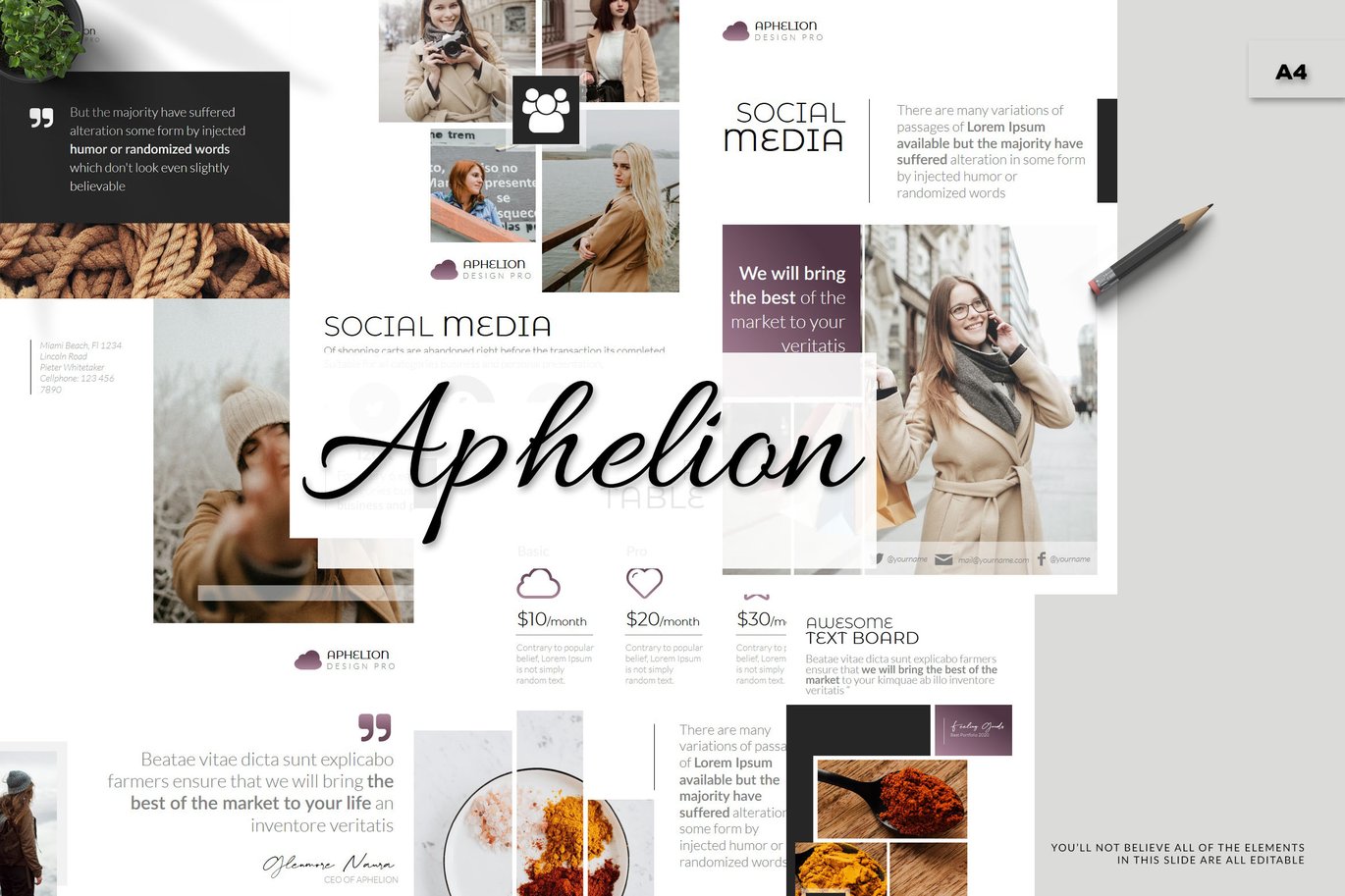 Aphelion - A4 Powerpoint Template | عالمكم